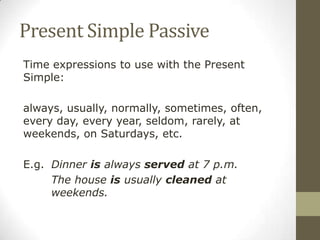 Tenses in Passive Voice | PPTX