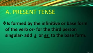 The Tenses of the Verb | PPTX