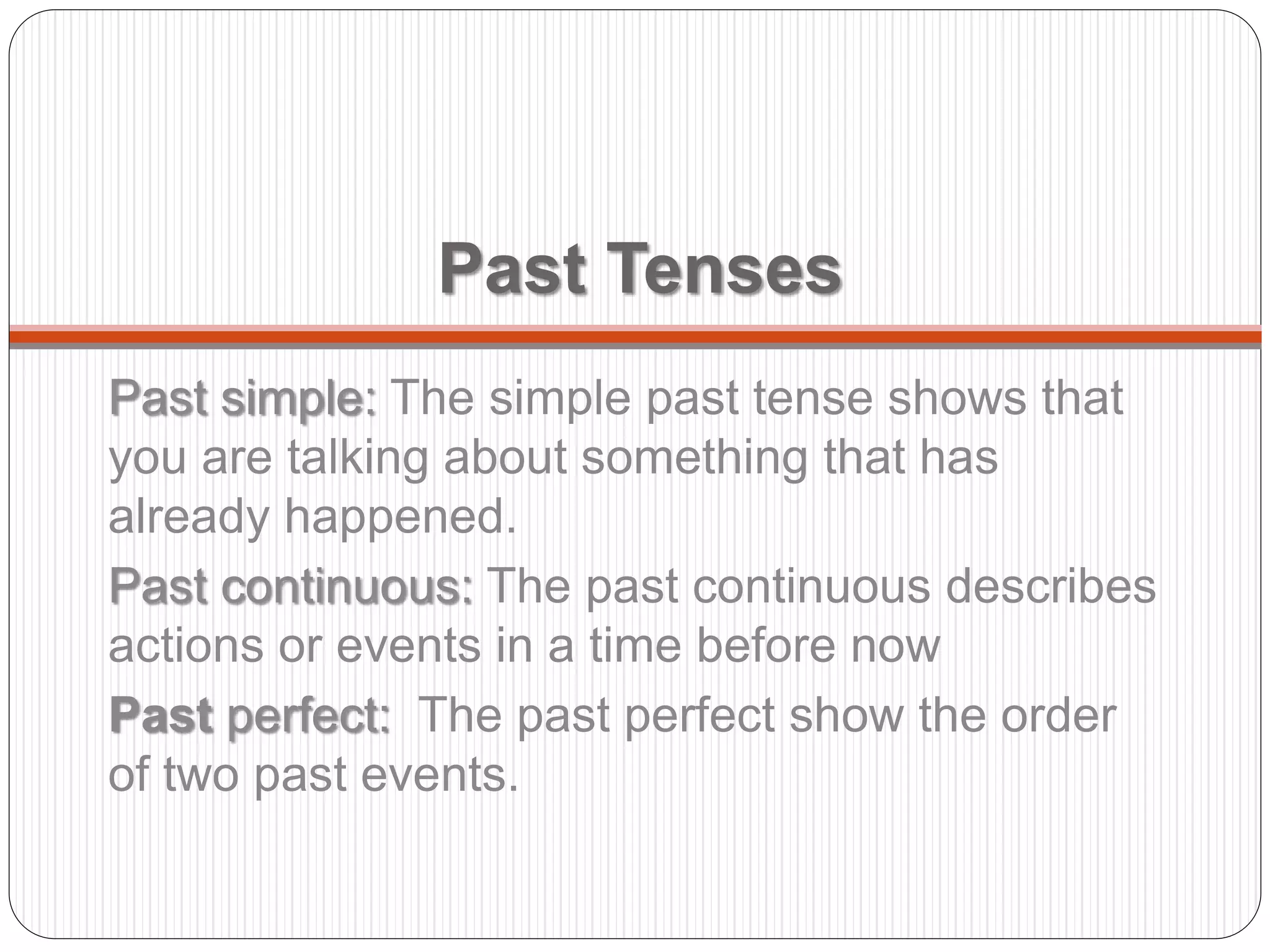 ALL TYPES OF TENSES | PPTX