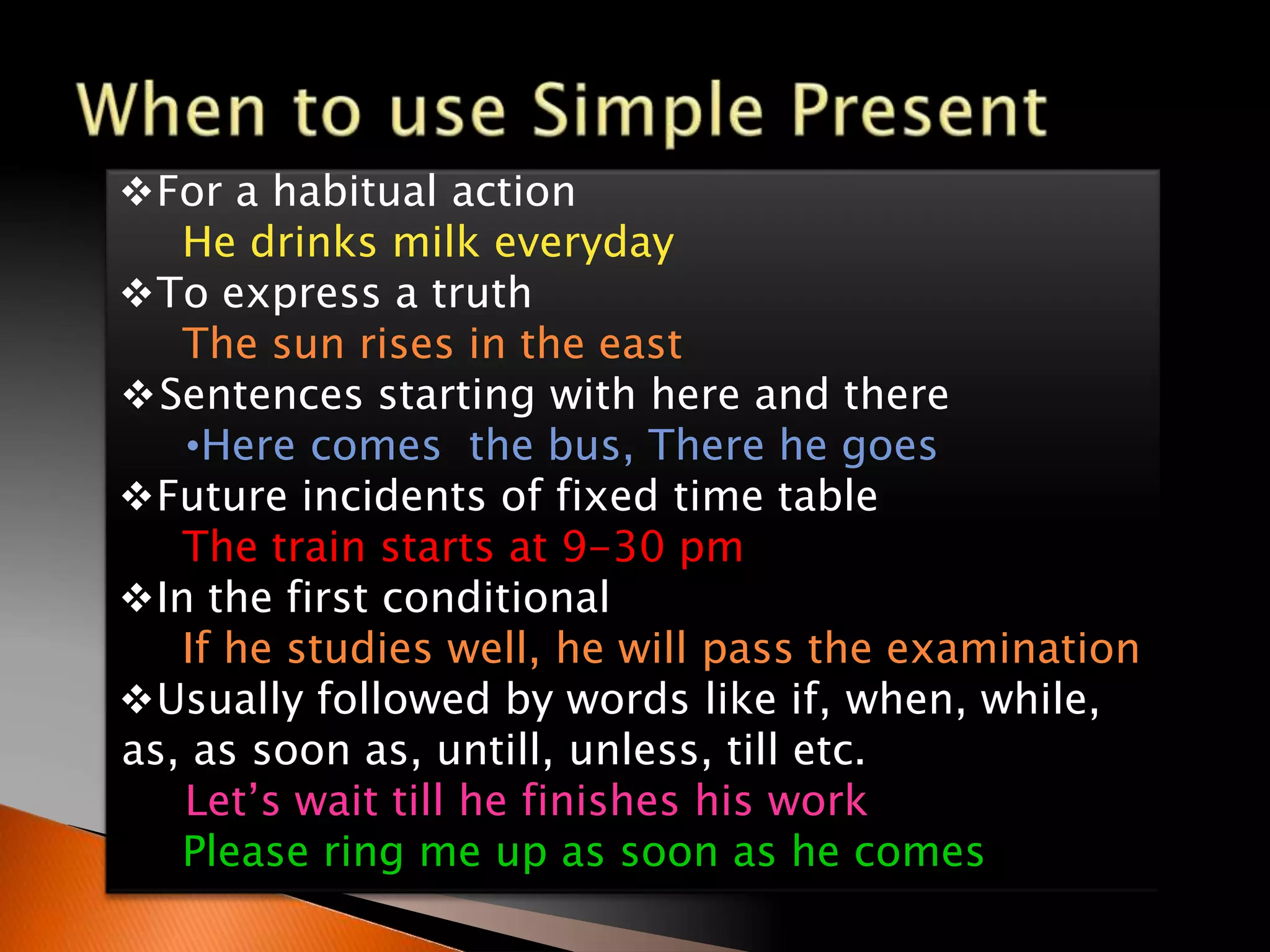 Tenses ppt- English grammar - class 9 | PPTX