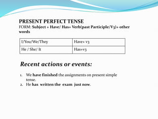 Apower point presentation on tense ruless | PPTX