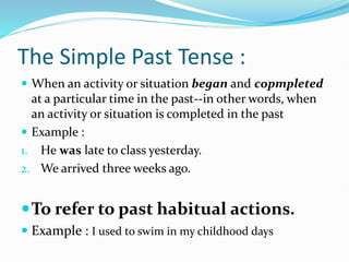 Apower point presentation on tense ruless | PPTX