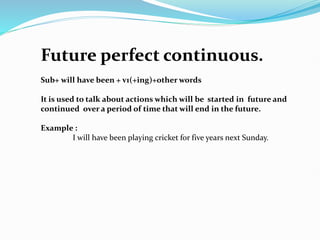 Apower point presentation on tense ruless | PPT