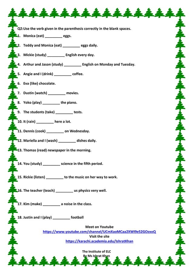 Tenses practice pack for junior classes | PDF