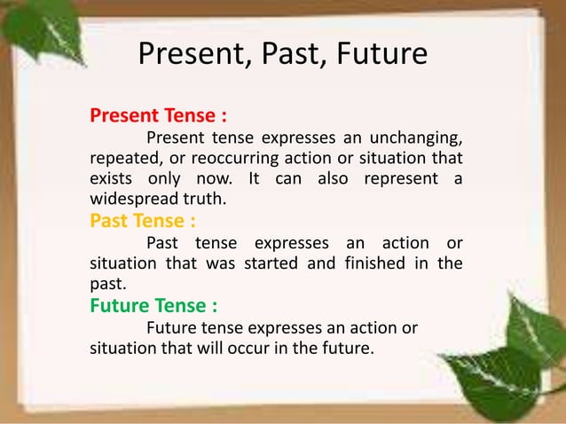 Tenses presentation | PPT