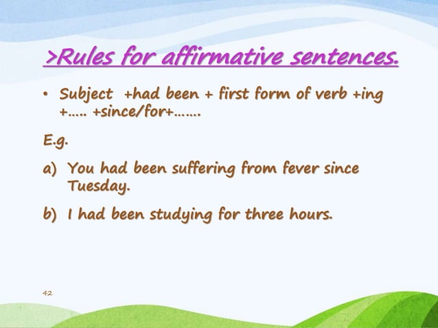 Tenses and classification of tenses | PPT