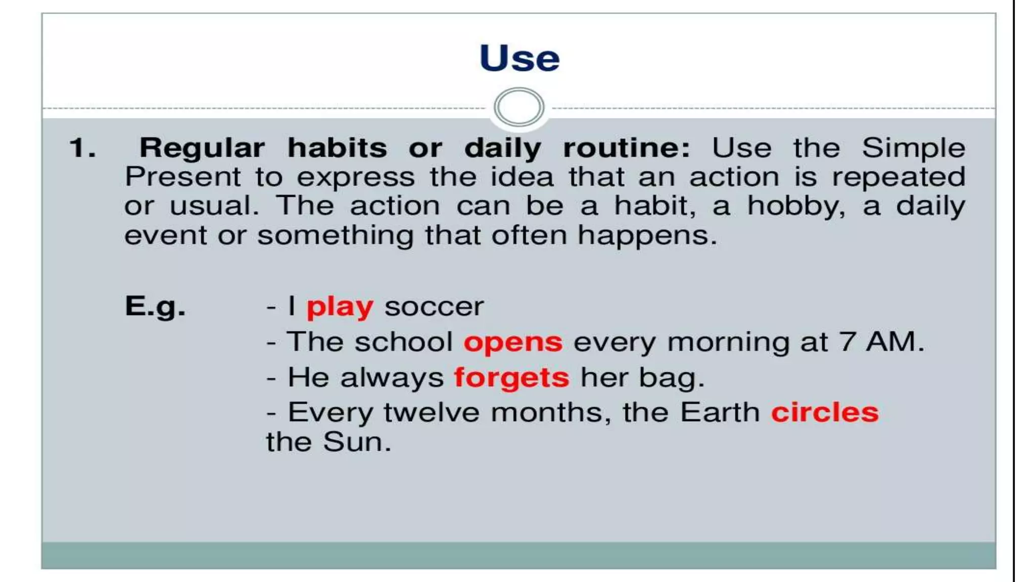 Simple present tense slides | PPT