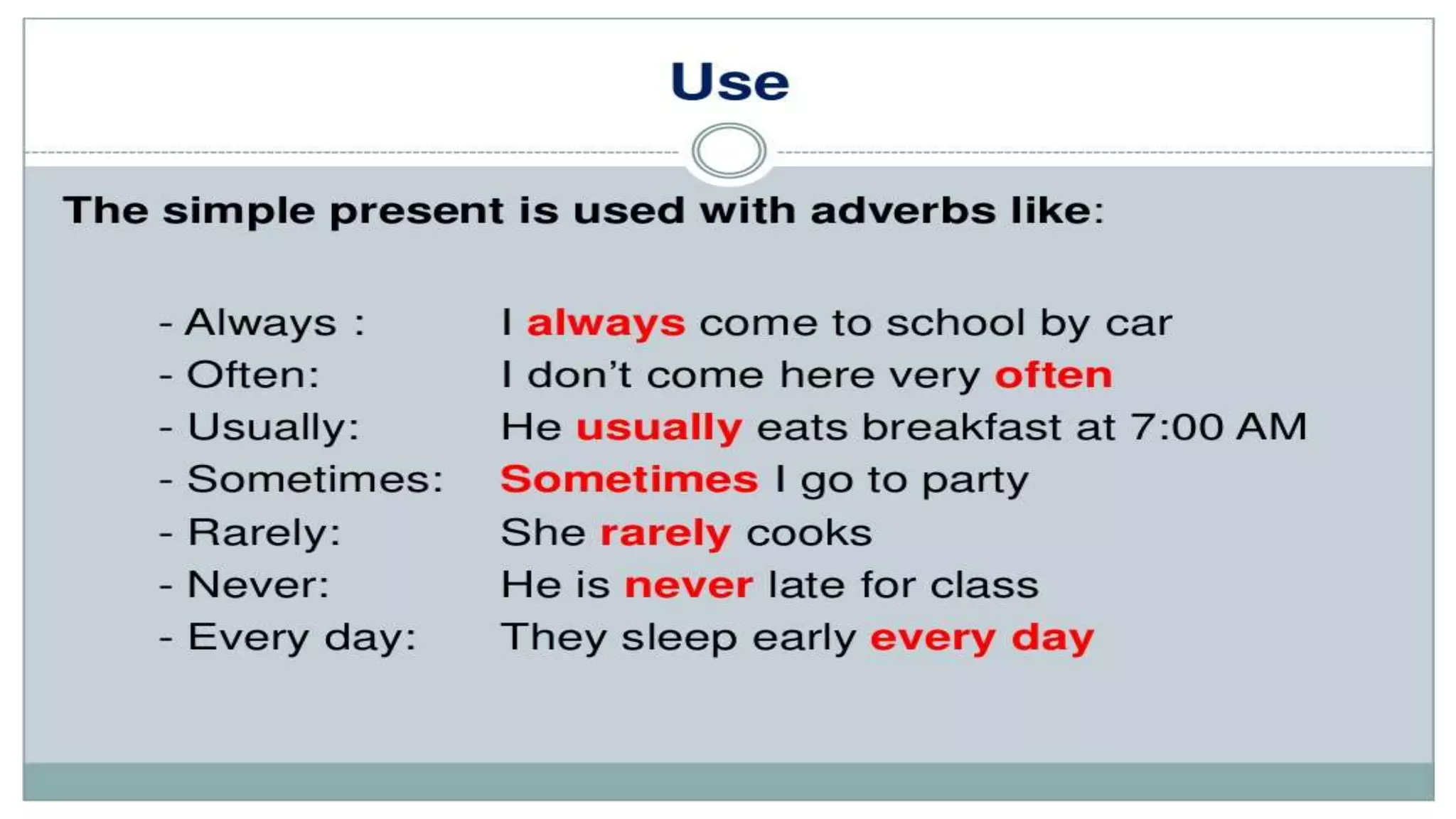 Simple present tense slides | PPT