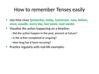 Training Presentation on Tenses (Grammar) | PPT