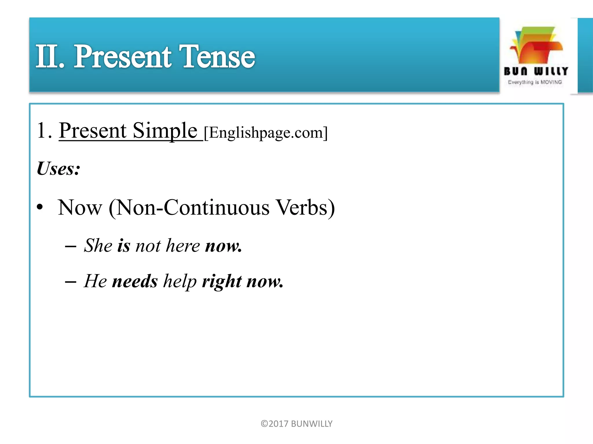 English Grammar - Tense System | PPT