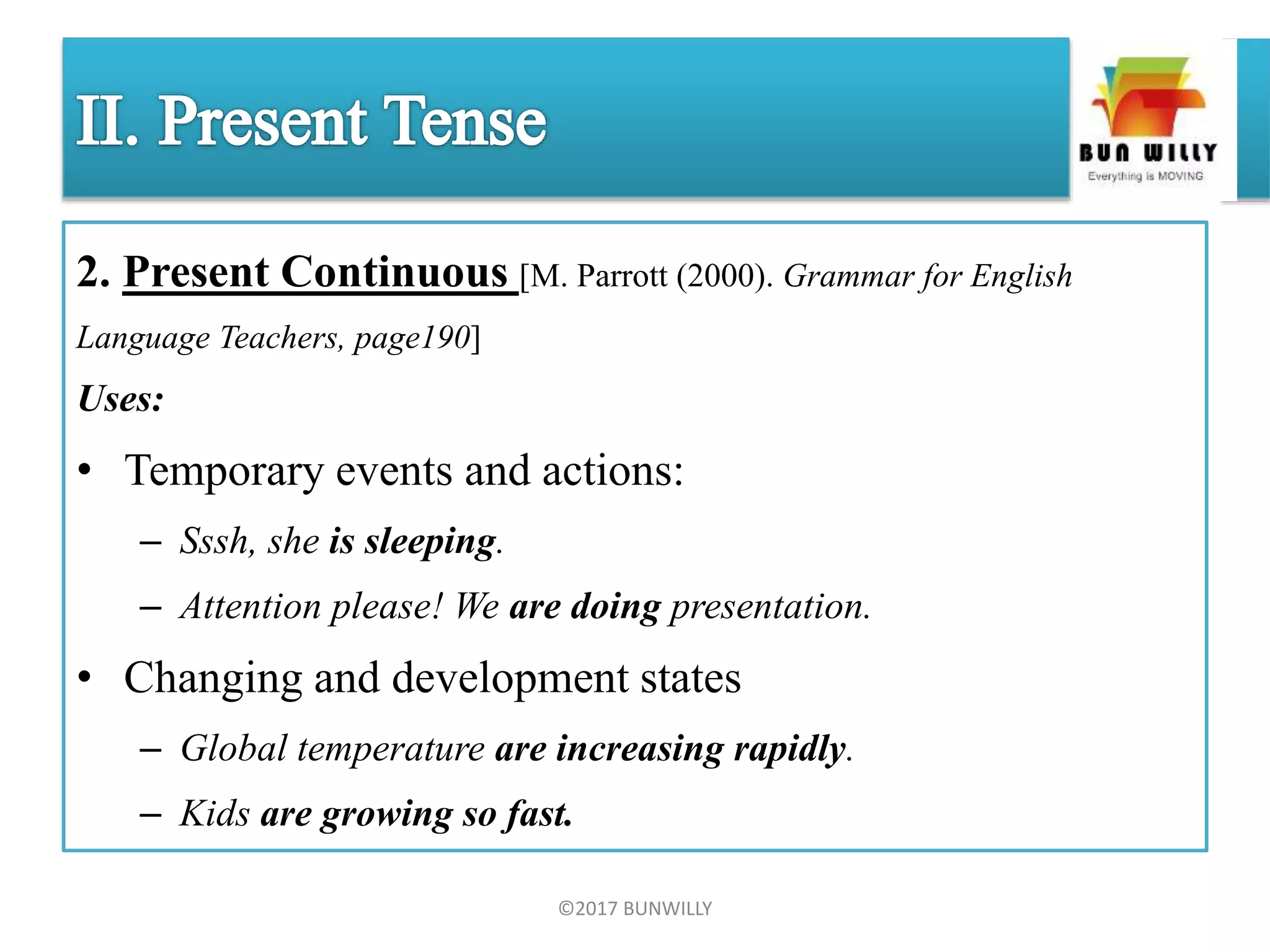 English Grammar - Tense System | PPT