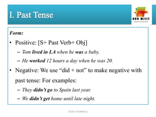 English Grammar - Tense System | PPT