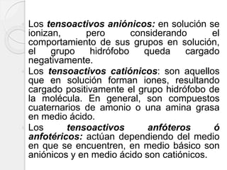 Tensoactivos | PPTX