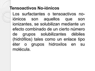Tensoactivos | PPTX