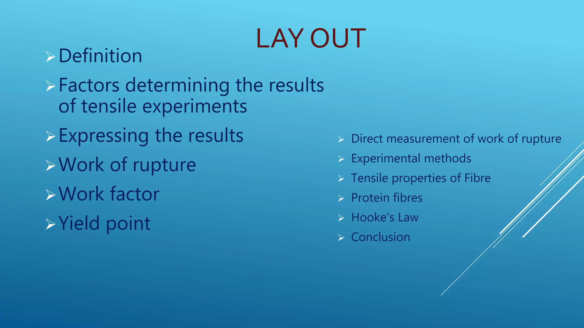 Tensile properties of fiber | PPTX