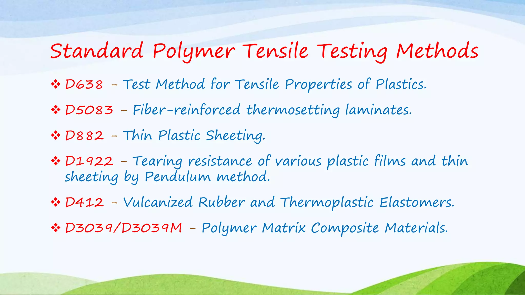 Tensile Testing Of Polymers | PPTX
