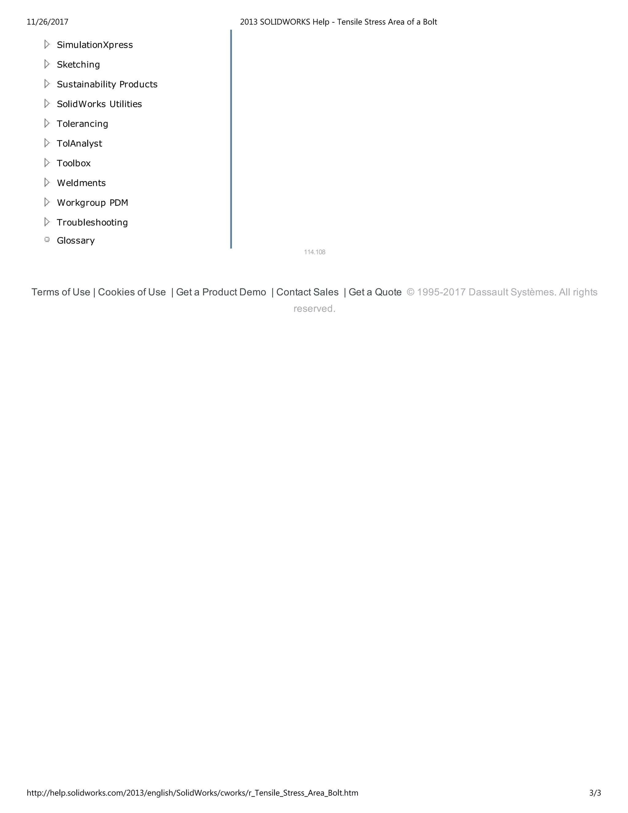 Tensile stress area of a bolt | PDF