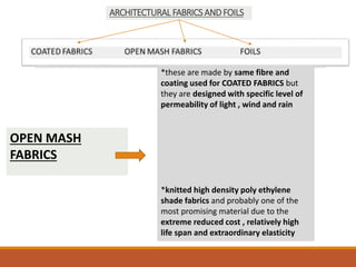 TENSILE STRUCTURE | ARCHITECTURAL CONSTRUCTION | PPTX