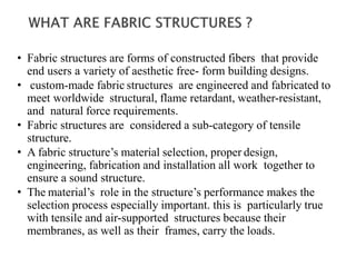 Tensile structures | PPTX