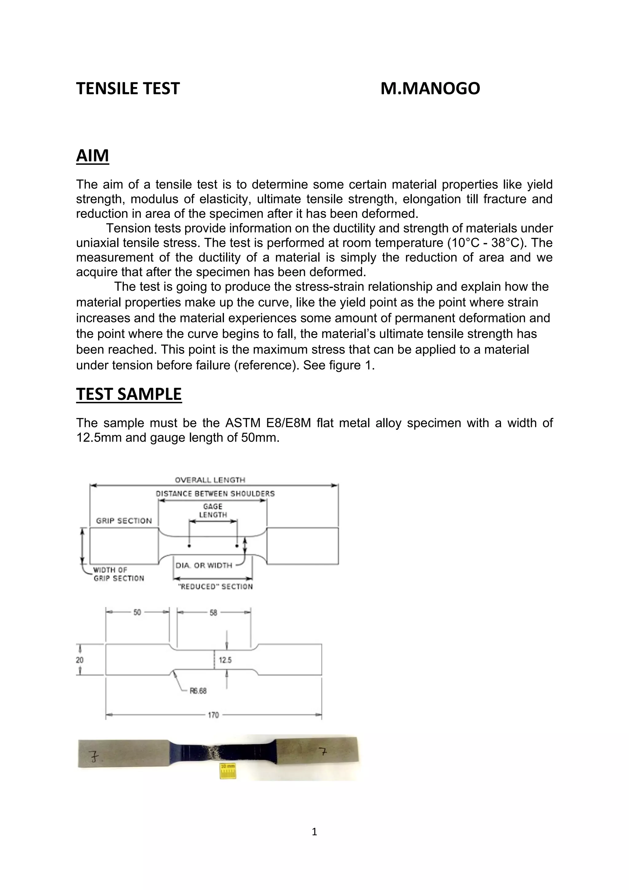 Tensile test | PDF