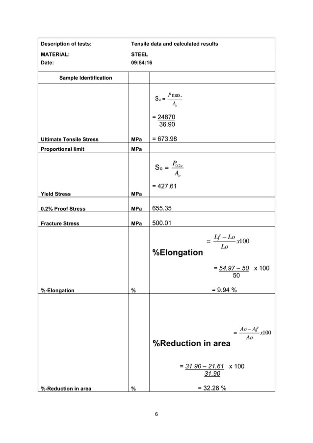Tensile test | PDF