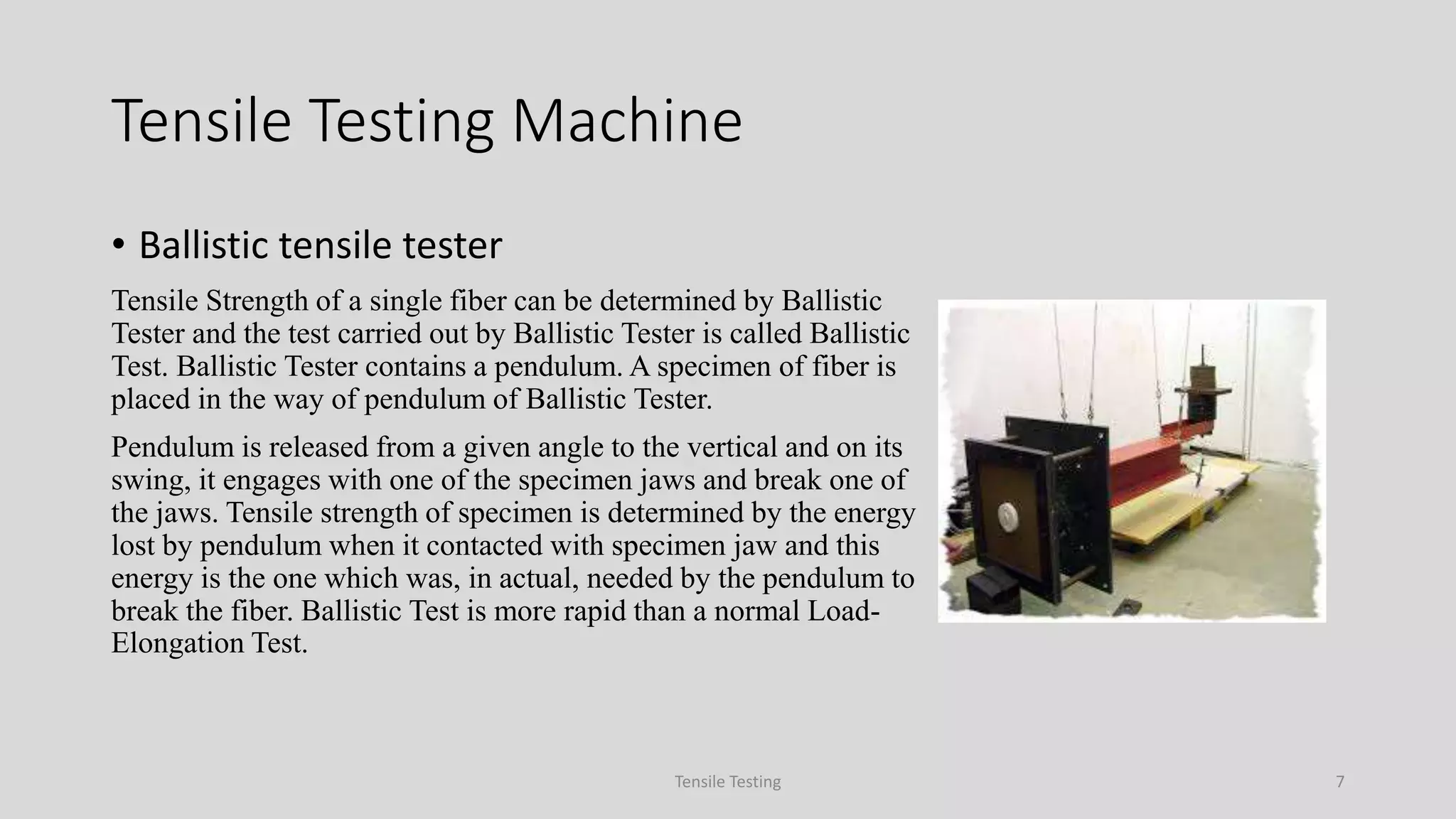 Tensile testing machine | PPTX