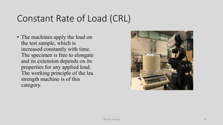 Tensile testing machine | PPTX