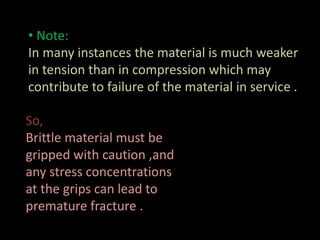 Tensile testing of brittle material | PPTX | Geology | Science