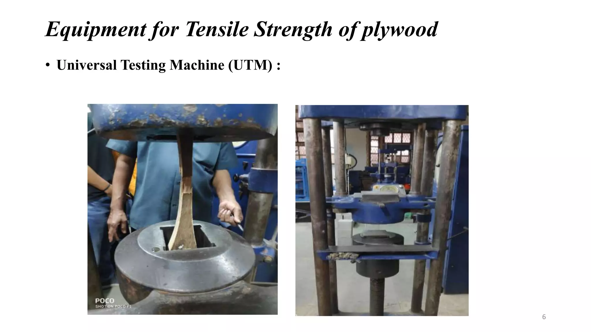 Tests on Plywood (Tensile Test) | PPTX