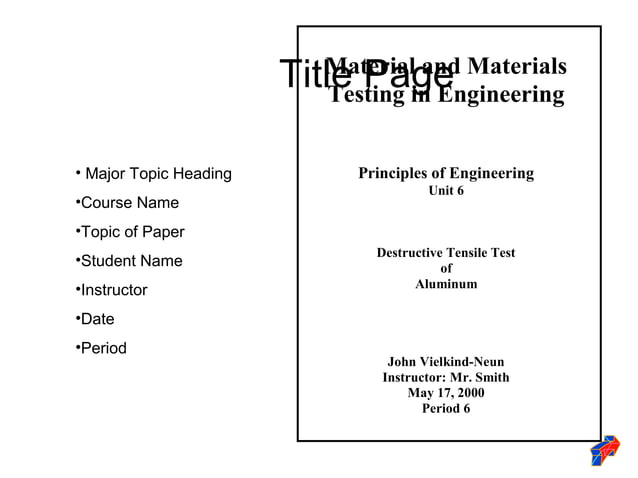 Tensile test report | PPT