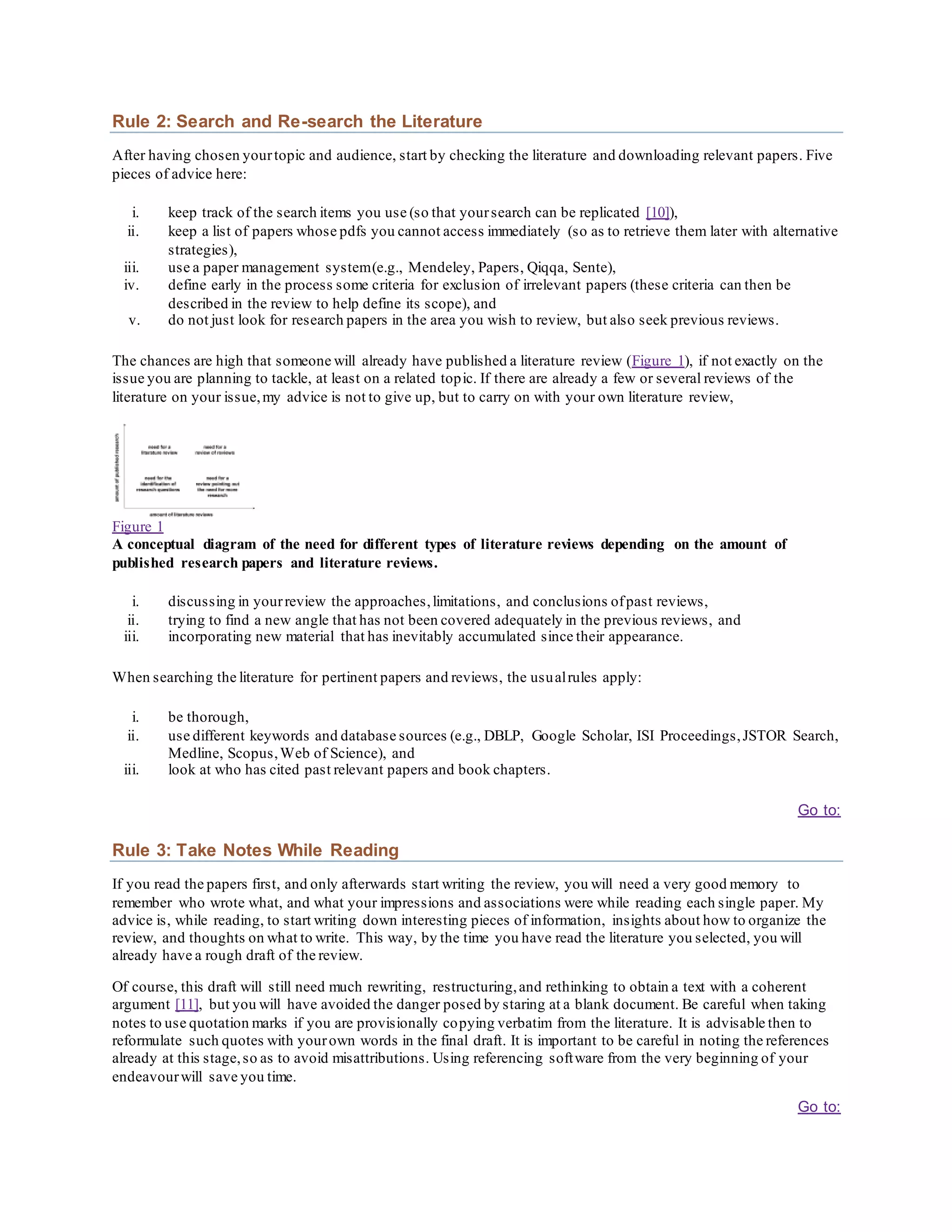 Ten simple rules for writing a literature review | DOCX