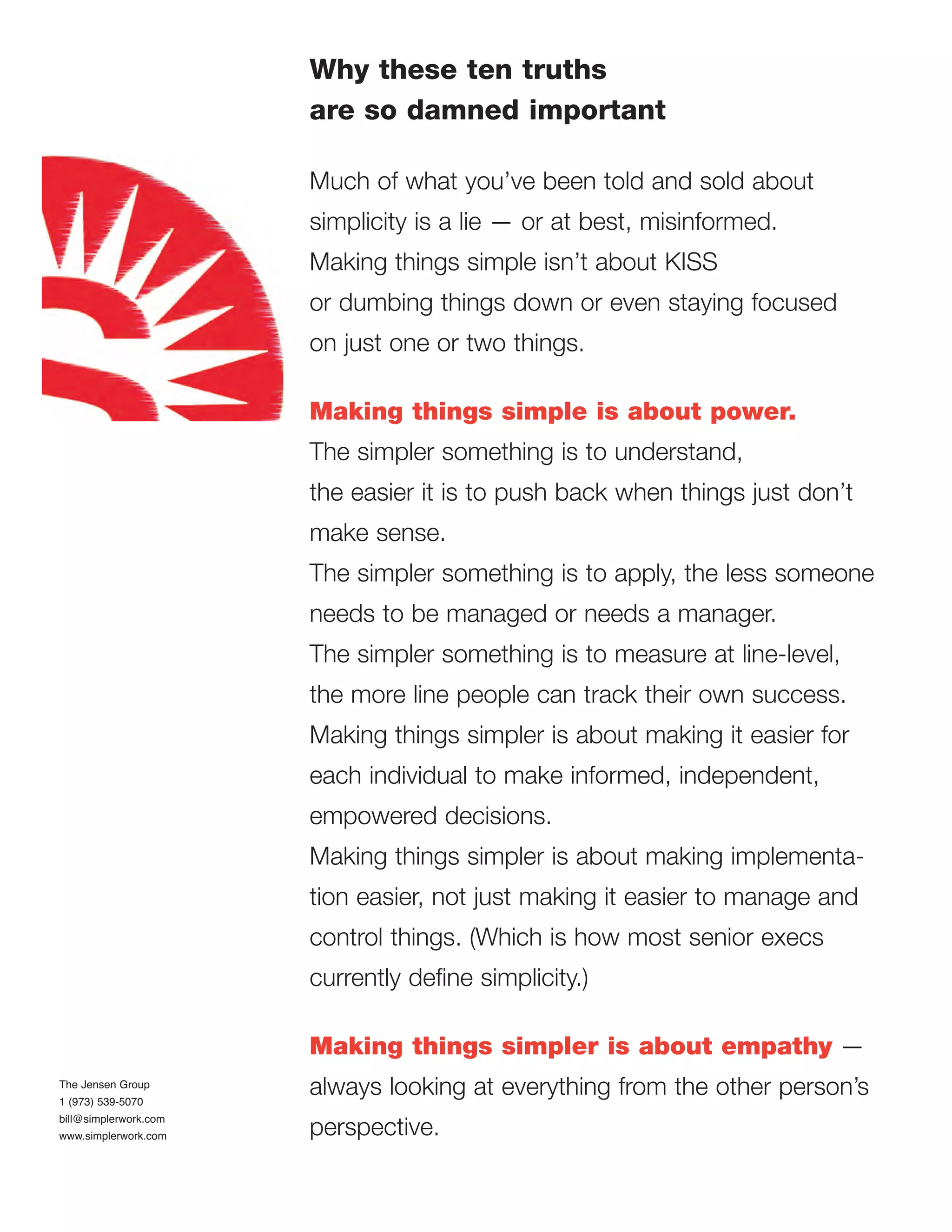 Ten Simple Truths | PDF