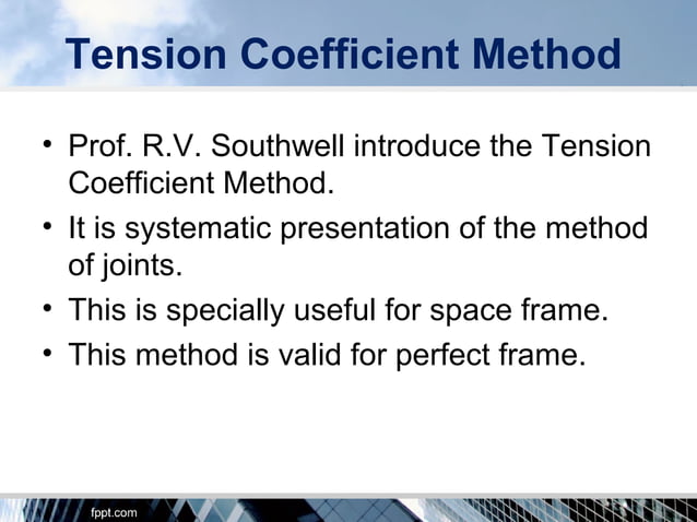 Tension Coefficient Method Ppt