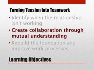 Creative Conflict: Turning Tension Into Teamwork | PDF