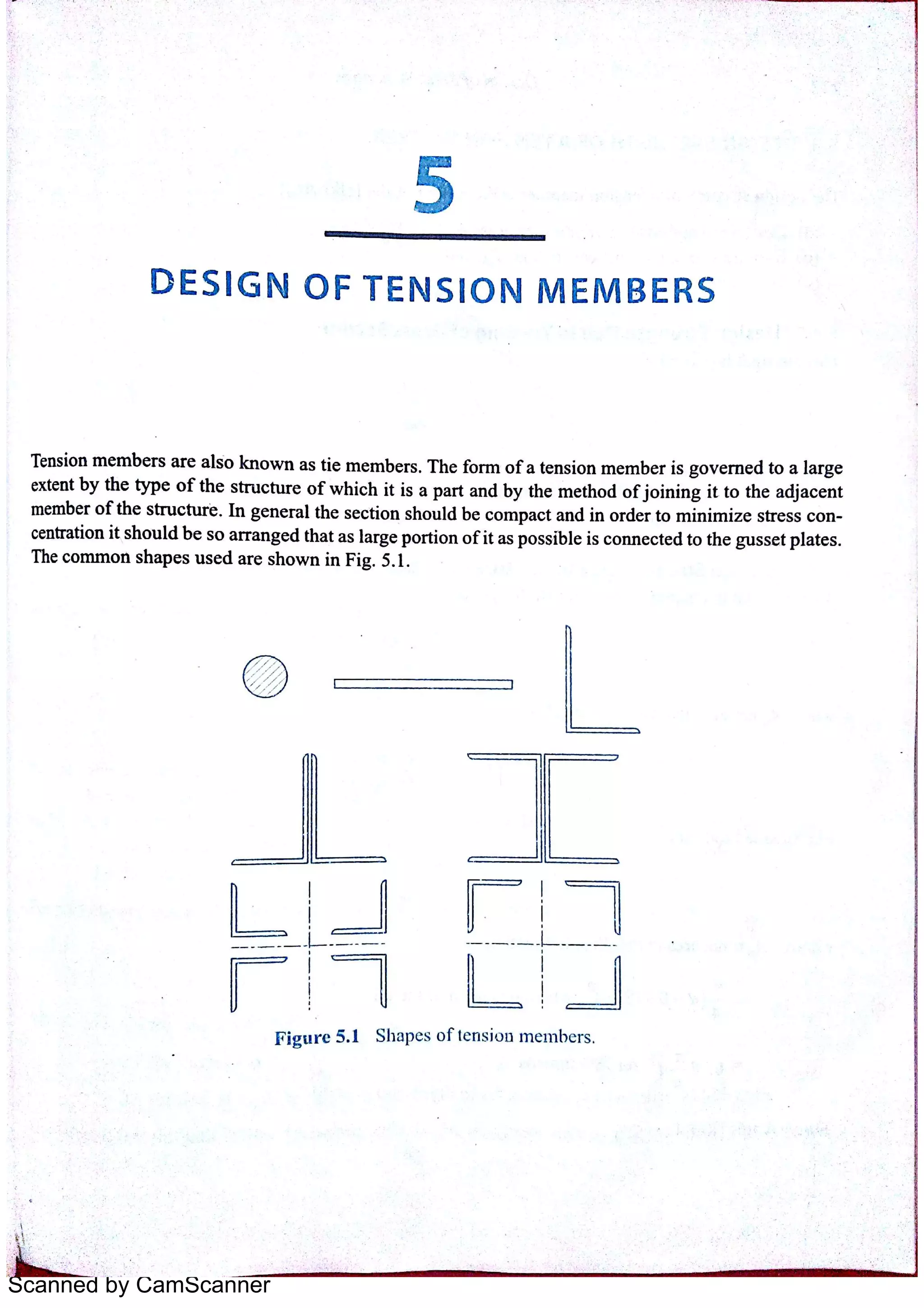 Tension member-notes (civil, architectural structure) | PDF ...