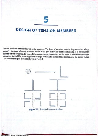 Tension member-notes (civil, architectural structure) | PDF