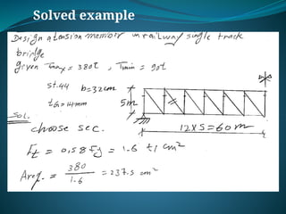 tension members Designe for trussed steel bridge.ppsx | Physics | Science