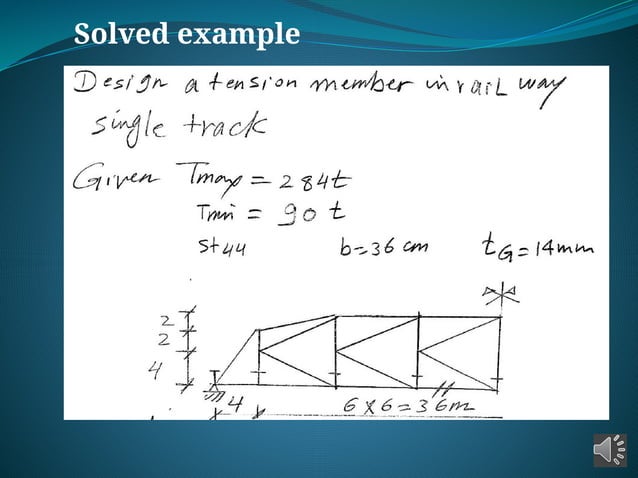 tension members Designe for trussed steel bridge.ppsx | Physics | Science