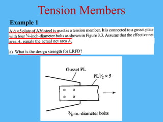 Tension Members-Notes- for- steel design | PDF