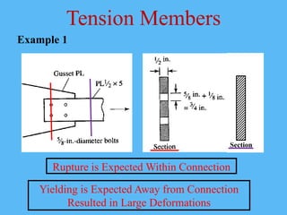 Tension Members-Notes- for- steel design | PDF