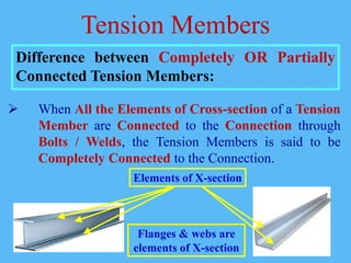 Tension Members-Notes- for- steel design | PDF