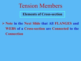 Tension Members-Notes- for- steel design | PDF
