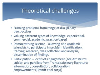 Tensions in transdisciplinary practice | PPT