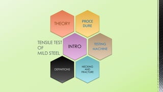 Tension test of mild steel | PPTX