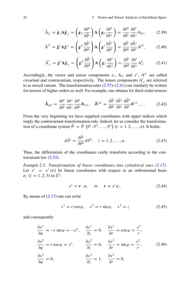 Tensor algebra and tensor analysis for engineers | PDF | Physics | Science