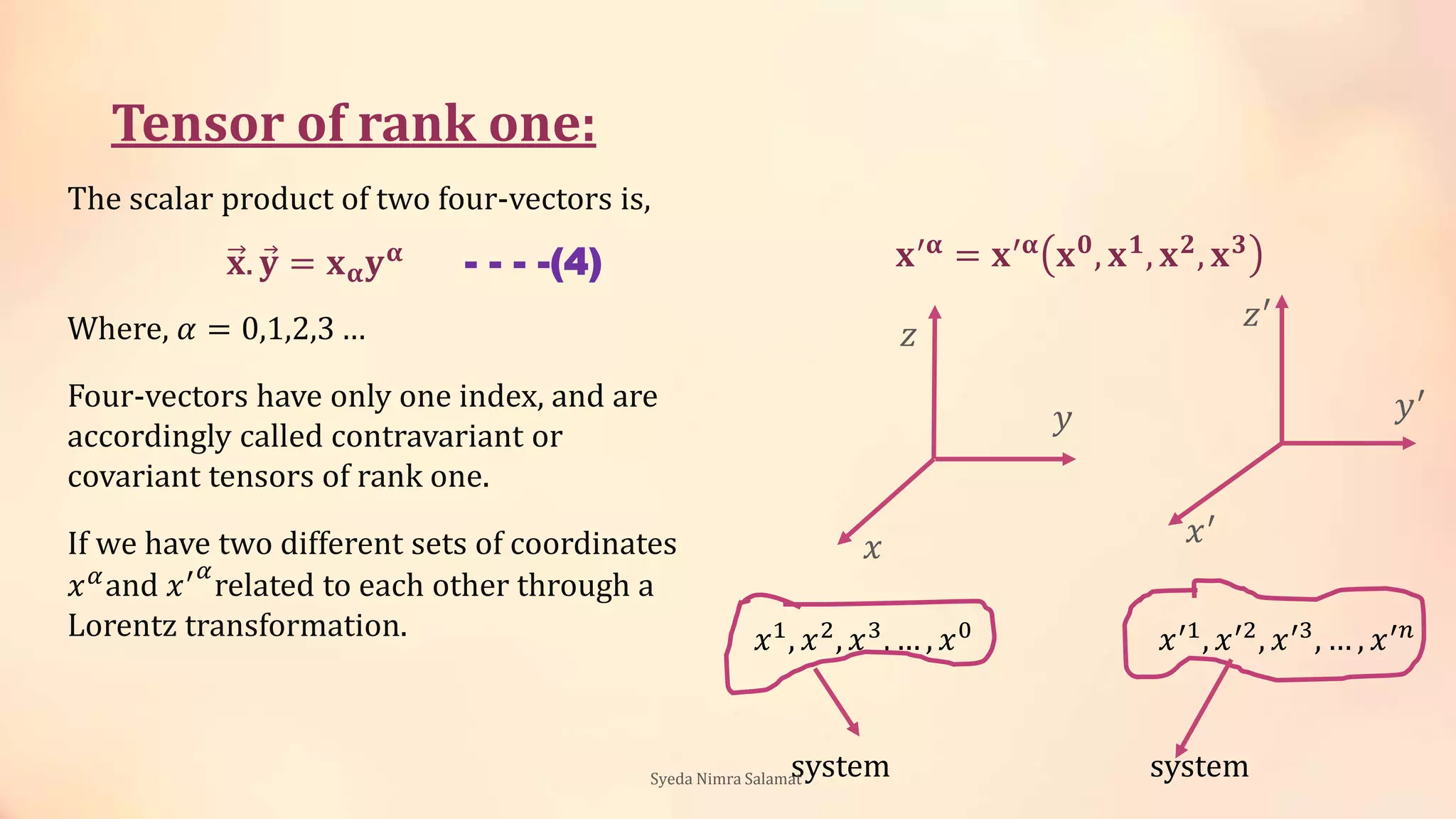 Tensor analysis | PPTX
