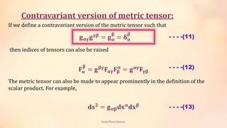 Tensor analysis | PPTX