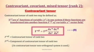 Tensor analysis | PPTX