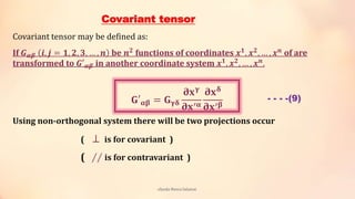 Tensor analysis | PPTX