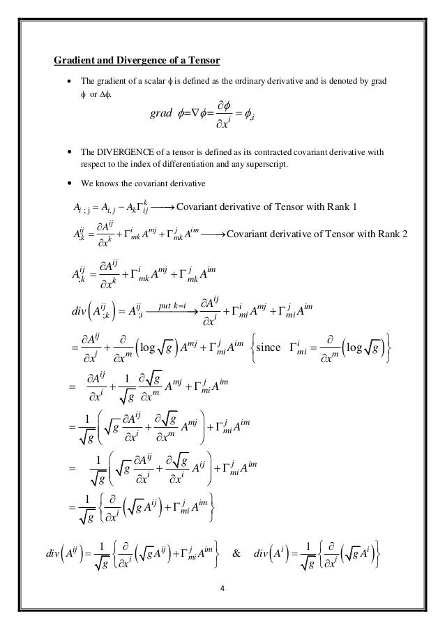 Tensor Analysis Efe